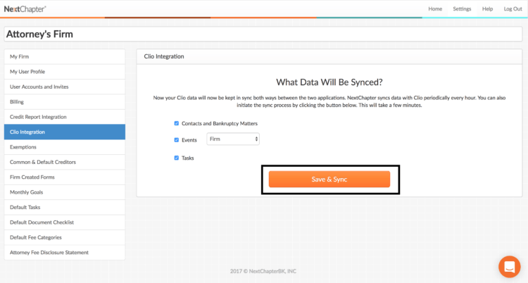 Clio and NextChapter Integration | Clio