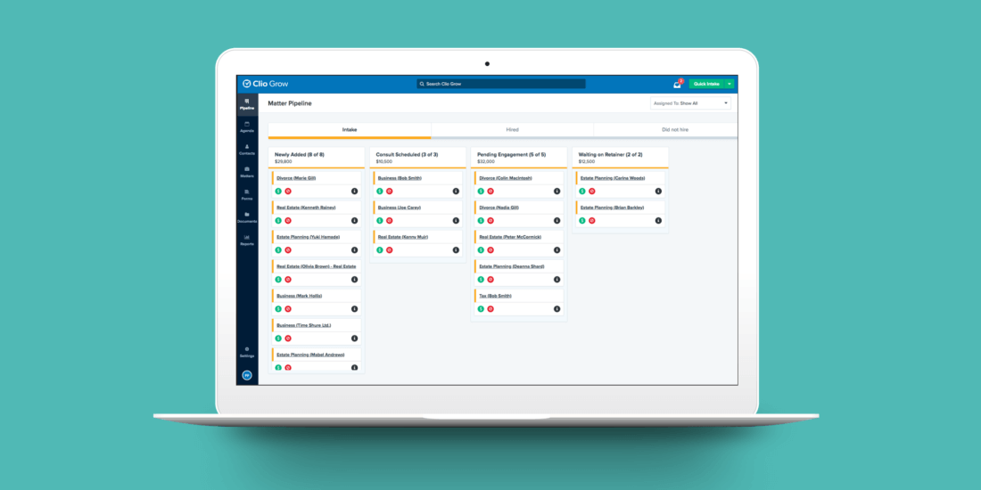 Clio Grow, Clio’s new client intake and legal CRM software, now ...