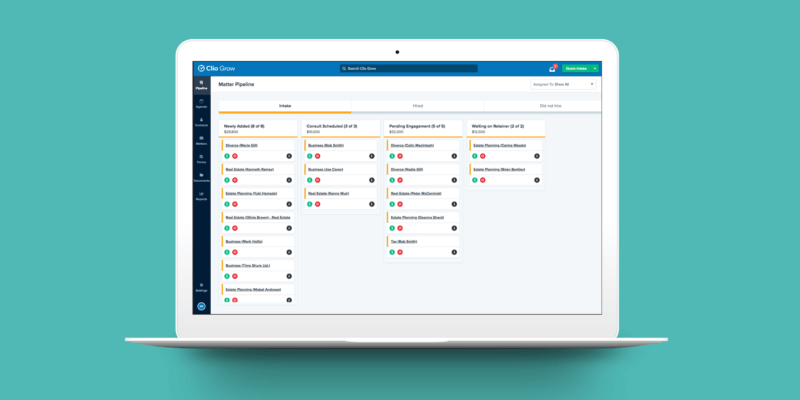 Clio Grow, Clio’s new client intake and legal CRM software, now ...