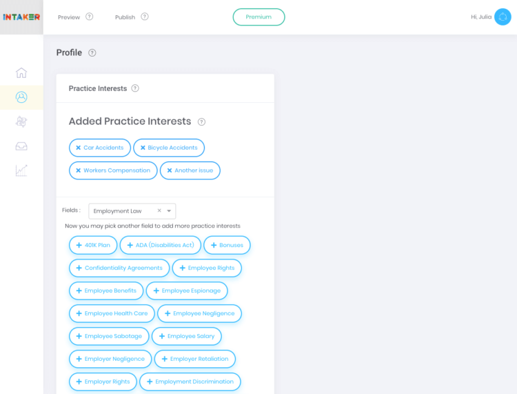 Intaker Integration for Clio | Clio