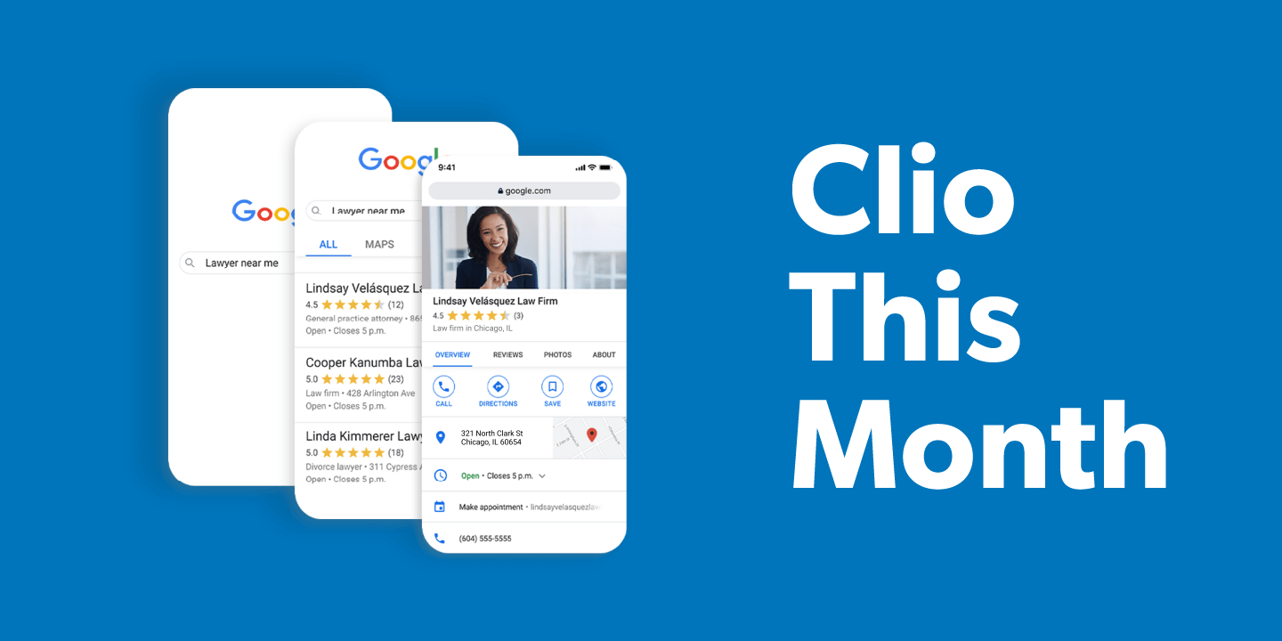 Clio This Month: Bill Message Templates + Google Business Profile | Clio