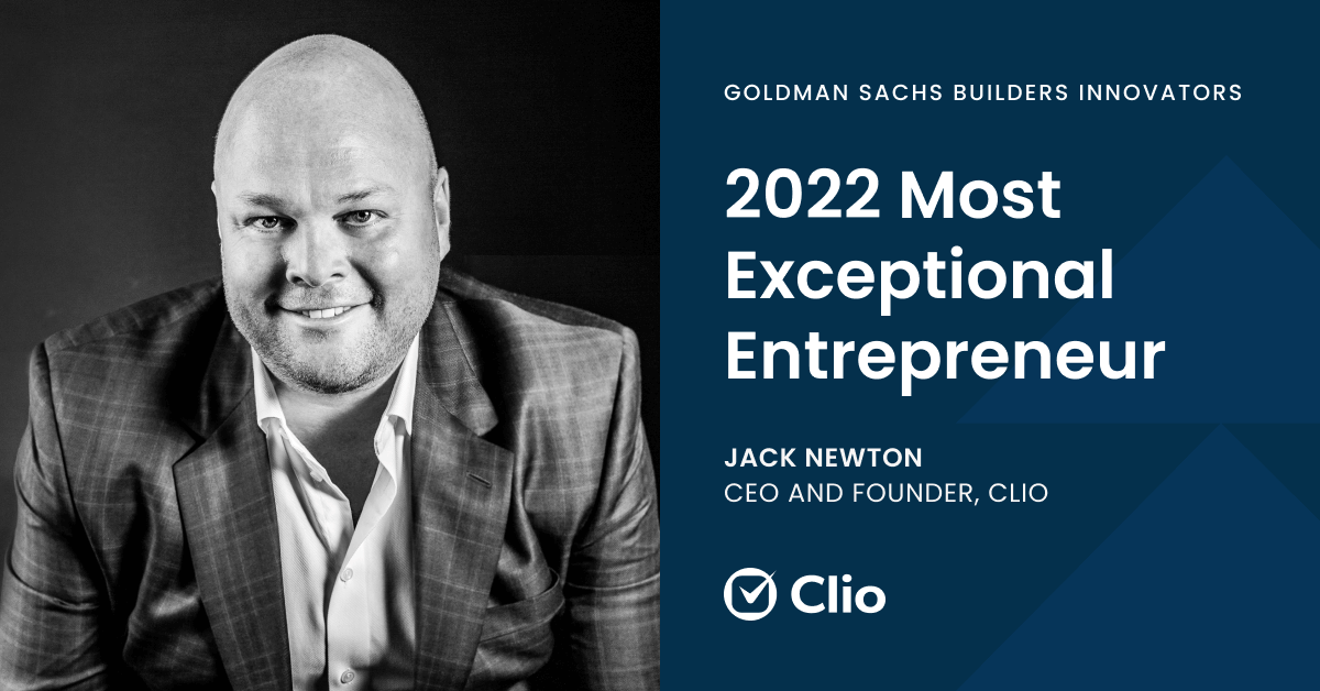 Goldman Sachs Recognizes Clio CEO and Founder Jack Newton Among the ...