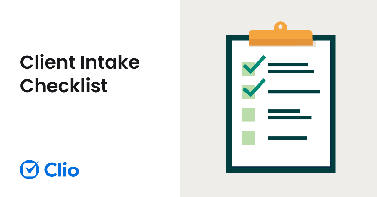 Downloadable Client Intake Checklist | Clio