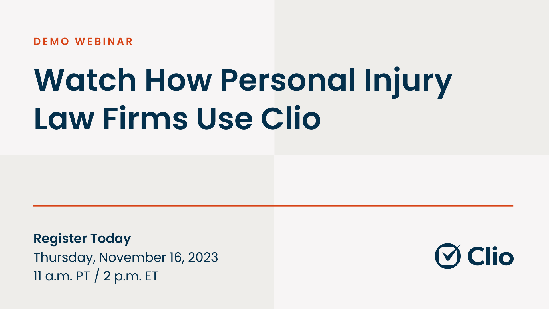 [Free Webinar] Watch How Personal Injury Law Firms Use Clio | Clio